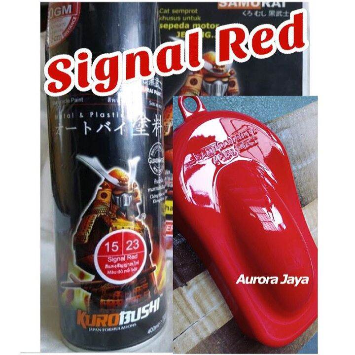 Cat Pilox SAMURAI PAINT Red Kode 23 Merah Mengkilap Solid Terang Cerah Tahan Bensin 400cc ...