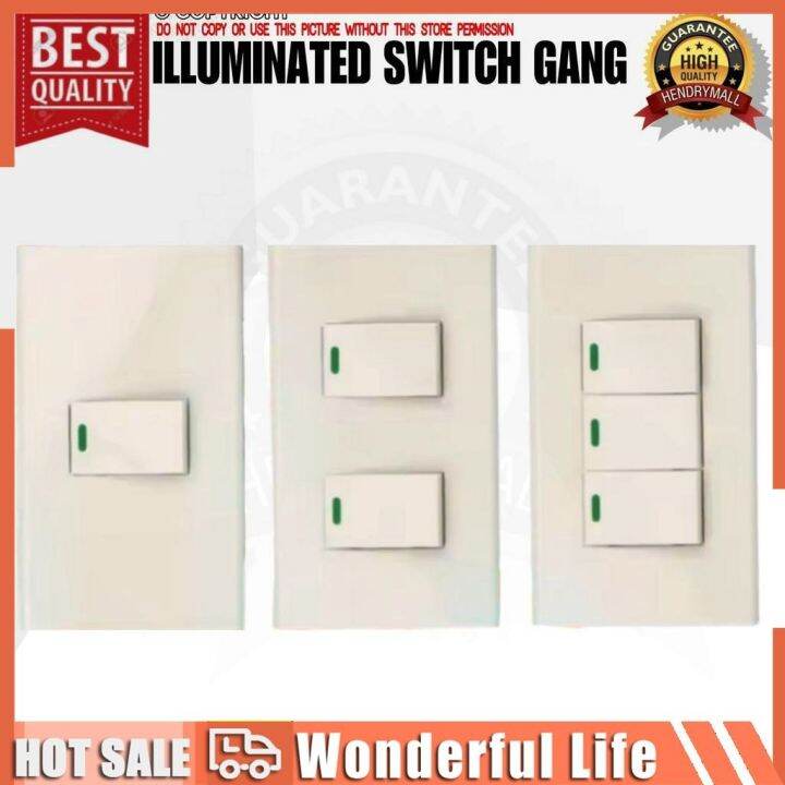 FSL WAY ILLUMINATED SWITCH SET ( 1 GANG / 2 GANG / 3 GANG ) | Lazada PH