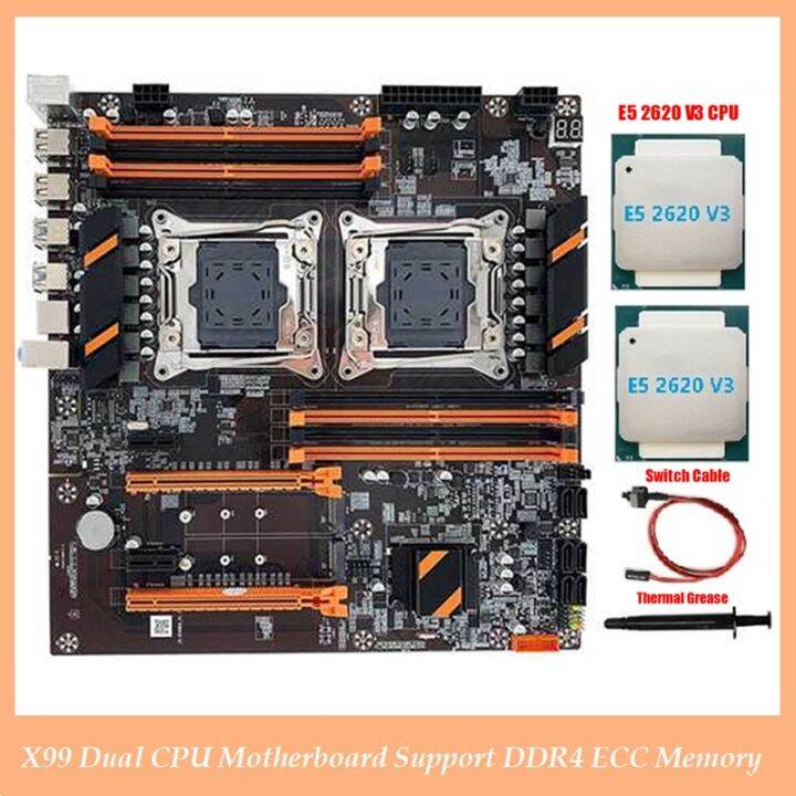 X99 Motherboard Dual CPU Motherboard Server Motherboard LGA2011 Support ...