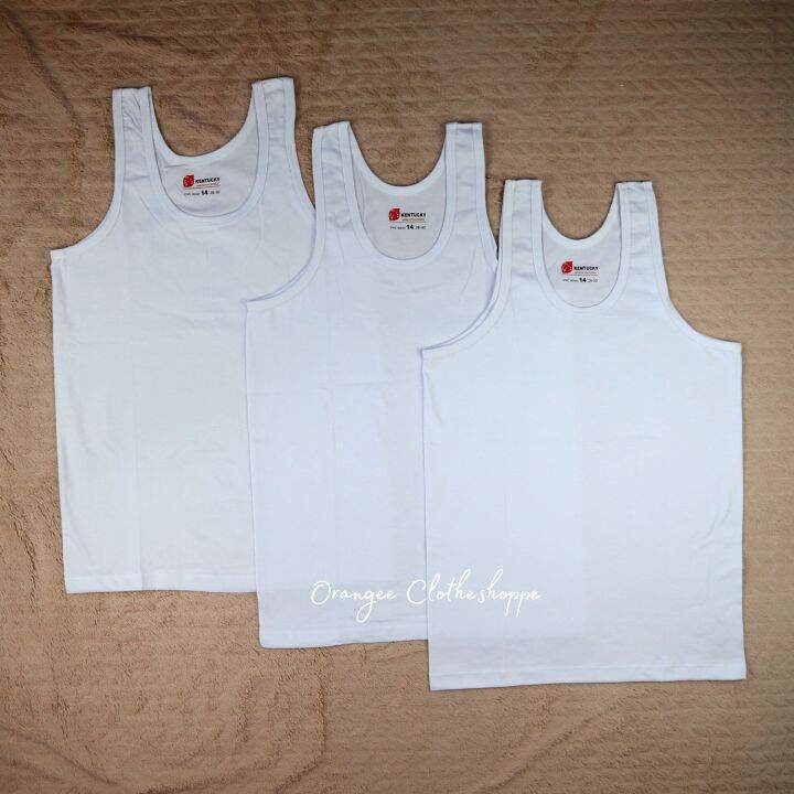 3pcs/1pc Kentucky Sando For Men Plain Cotton White Sando For Teens ...