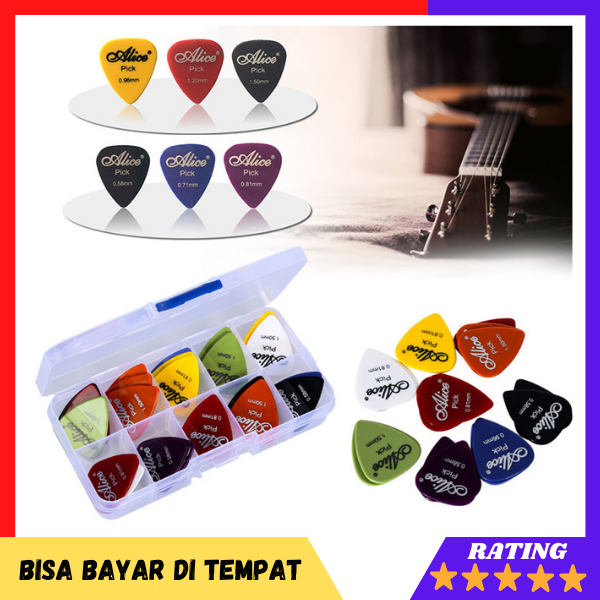 Alice Pick Gitar Akustik 50 PCS - A011A - Multi-Color /Pick Gitar ...