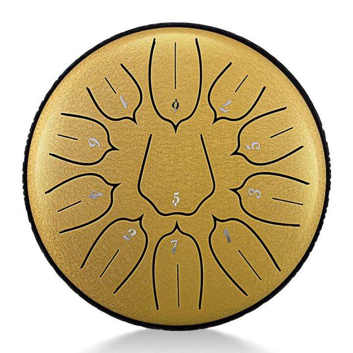 Steel Tongue Drum 6 Inch 11 Note Ultra Wide Range Percussion Instrument ...
