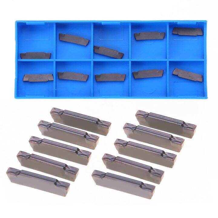 10x MGMN200-G LDA Carbide Inserts Blade For Grooving Cutting Lathe Tool ...