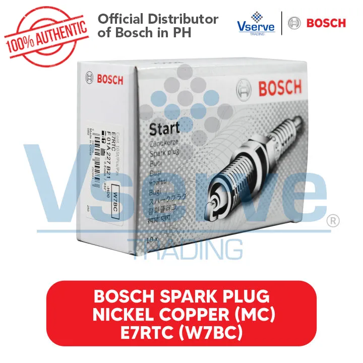 Bosch Spark Plug Copper MC E7RTC (W7BC) for Motorcycle Spark Plug/pc ...