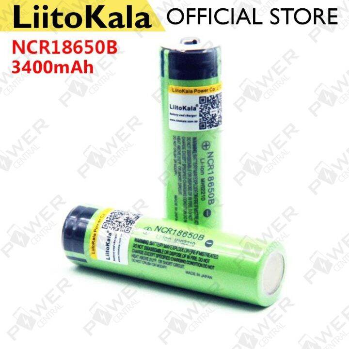 1 PC Liitokala 18650 3.7V 3400mah BMS NCR18650B rechargeable Lithium Ion Battery button type ...