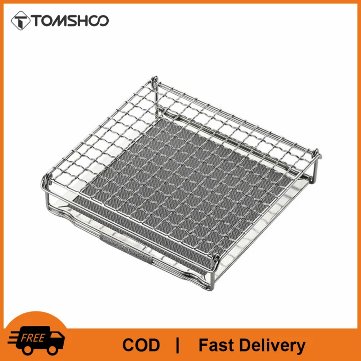 TOMSHOO Portable StoveTop Grill Net Mini Foldable Furnace Grill Rack ...