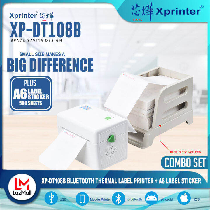 XPRINTER XP-DT108B Thermal Label Printer Bluetooth Barcode Printer | Lazada PH
