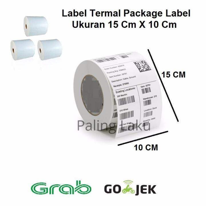 Sticker Label Barcode Direct Thermal / Termal ukuran 10cmx15cm atau 4x6 ...