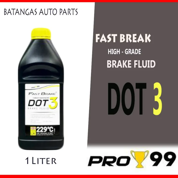 BRAKE FLUID HIGH GRADE DOT 3 1LITER PRO 99 | Lazada PH