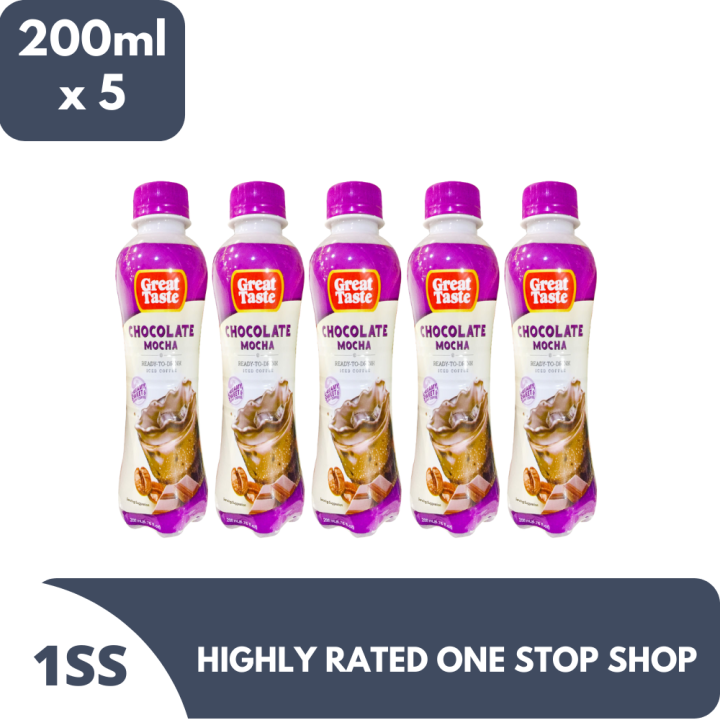 Great Taste Iced Coffee Chocolate Mocha 200ml x 5 | Lazada PH
