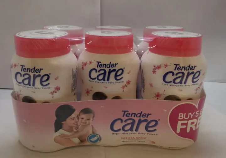Tender Care Baby Powder Sakura Scent 50g ( 5+1 ) | Lazada PH