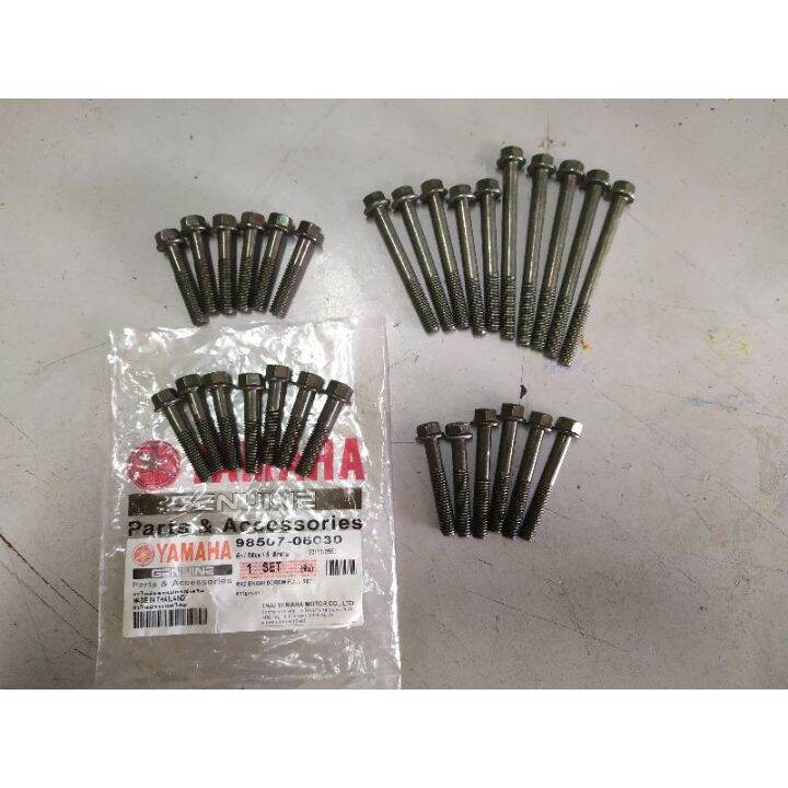 ORIGINAL YAMAHA RXZ Crankcase Engine Screw Cover Enjin Skru Full Set ...