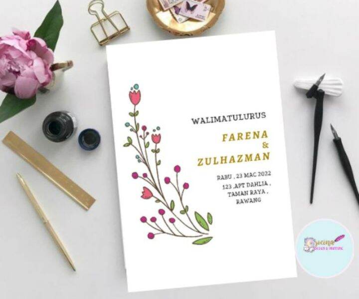 KAD JEMPUTAN | WEDDING CARD A6 SIZE | Lazada