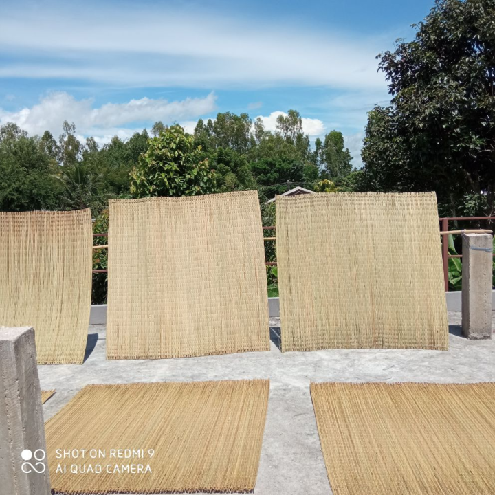 เสื่อกกขนาด1.5*1.5เมตร(handmade)natural reed mat | Lazada.co.th