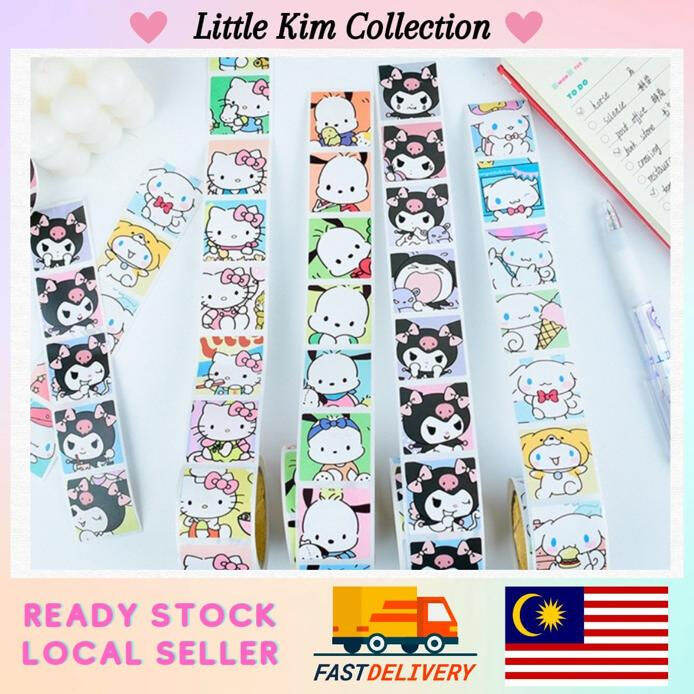 【LITTLE KIM COLLECTION】200pcs Sanrio Sealing Sticker Tapes Cute Kuromi ...