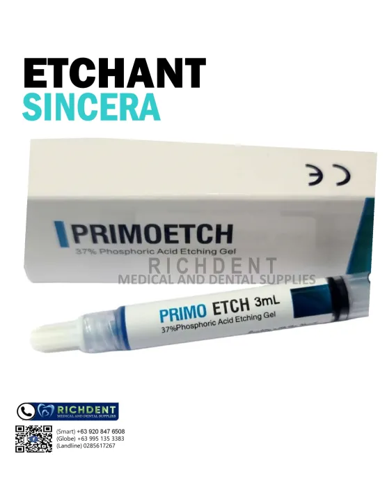 SINCERA PRIMOETCH ETCHANT- 37% PHOSPHORIC ACID ETCHING GEL 3ML | Lazada PH