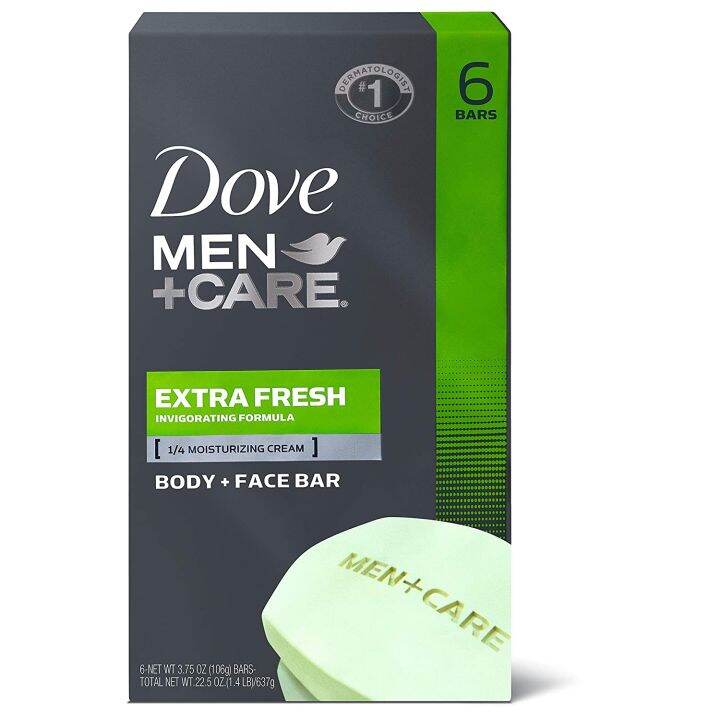 DOVE MEN+ CARE EXTRA FRESH BAR SOAP 6 BARS 3.75 oz | Lazada PH