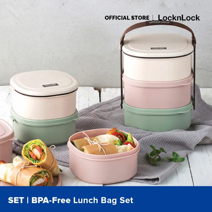 Lock and Lock 3 Tier Lunch Box 520ml HPL770 | Lazada PH