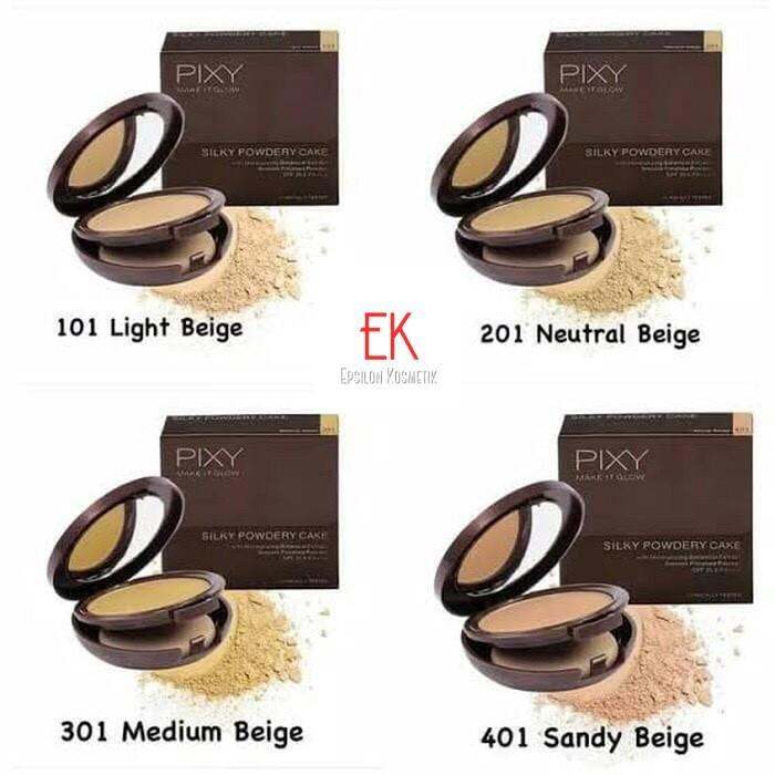 Pixy Make It Glow Silky Powdery Cake (Bedak) (Compact Powder) | Lazada ...