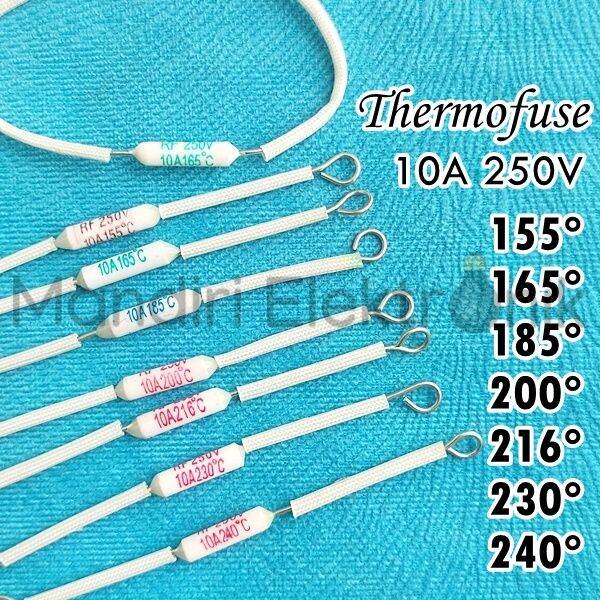 Thermofuse 130 155 157 165 185 200 216 230 240 Derajat 10A 250V Fuse ...