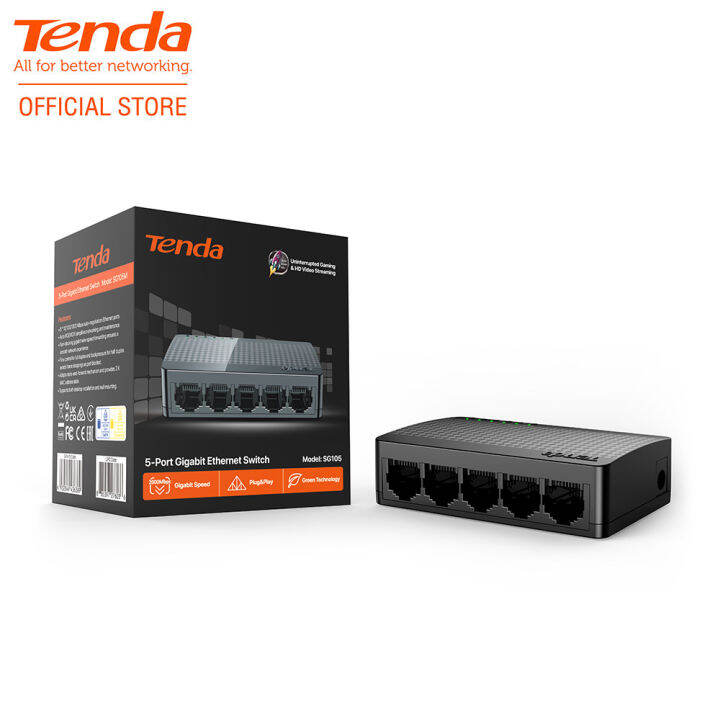 Tenda Gigabit Switch 8 Port / 5 Port HUB Lan Splitter สวิตซ์ฮับ 10/100 ...