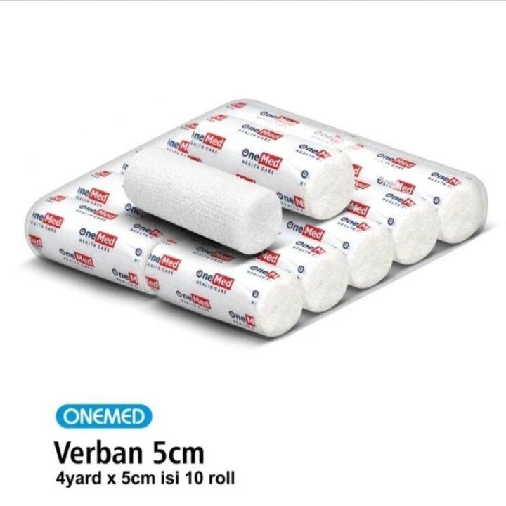 Kasa verban onemed 5 cm x 4 yard pack isi 10 roll kasa perban hydrofil ...