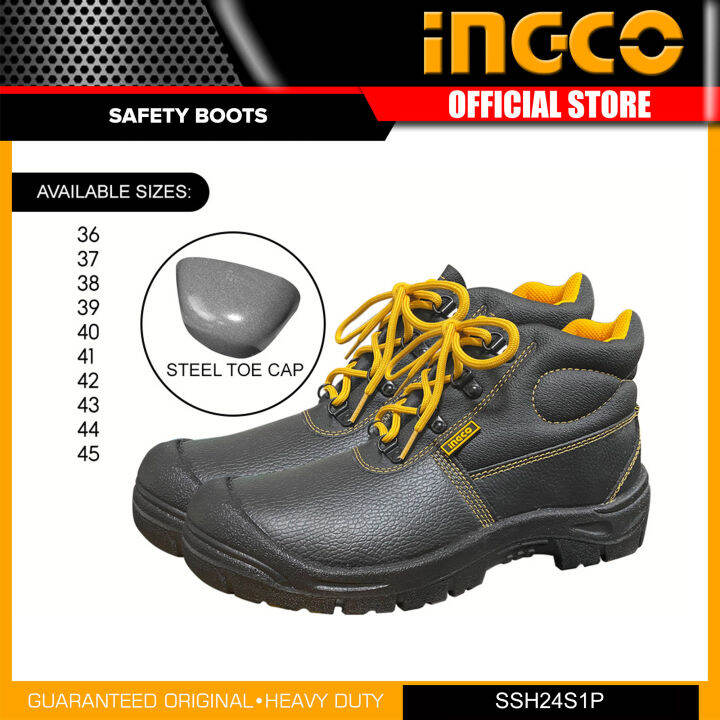 Ingco SSH24S1P Safety Boots Steel Toe Cap Shock Absorbent Working Shoes ...