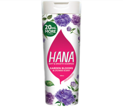 HANA Soft & Smooth Shampoo Garden Blooms and Lychees Scent 200ml ...