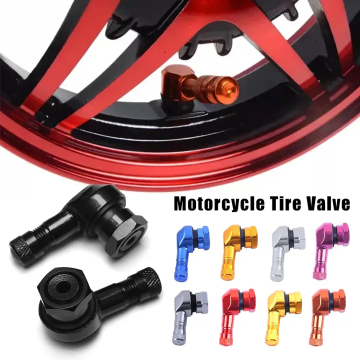 JaneDream CNC Aluminum Alloy Motorcycle Rim Elbow 90 Degree Angle Valve ...