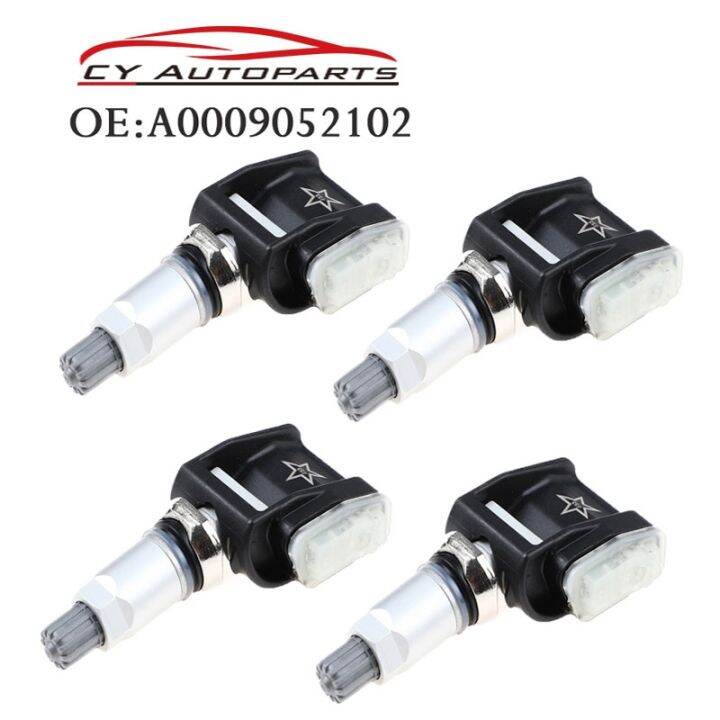 Original คุณภาพสูง4ชิ้นใหม่ TPMS เซ็นเซอร์แรงดันยางสำหรับ Mercedes Benz ...