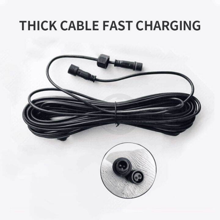 Solar Light Extension 5M Cable Thick Wire Power 10M Cord Powered Flood ...