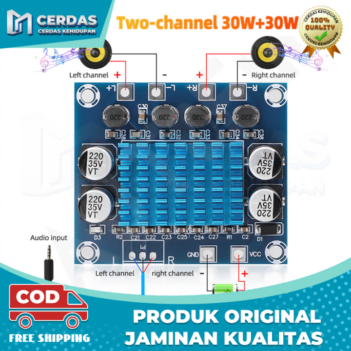 TPA3110 XH-A232 Power Amplifer Class D 30W+30W 2.0 Digital Stereo Miniatur Audio Power Amplifier ...