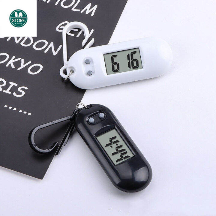 Unisex Student Electronic Clock Keychain Mini Electronic Student Oval ...