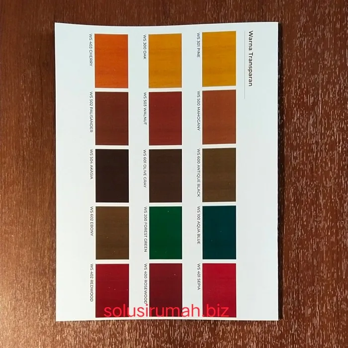 KATALOG CAT MOWILEX POLITUR AIR 4HAL KARTU WARNA COLOR CARD FLAT ...