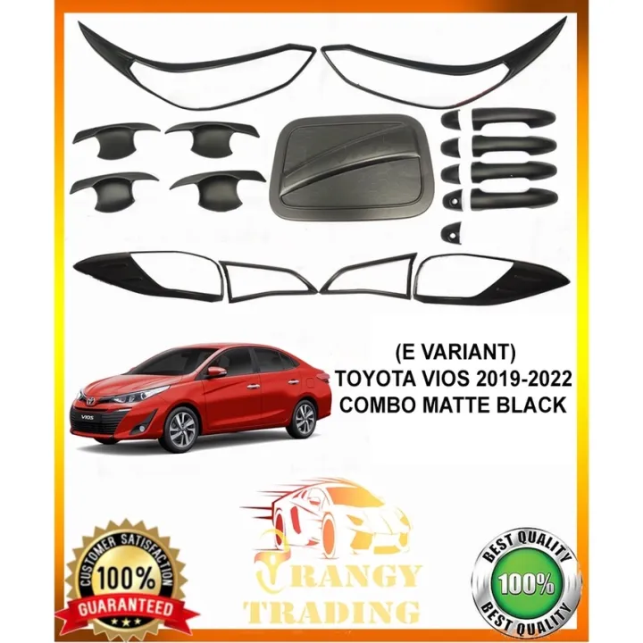 Toyota Vios 2019 to 2022 PRIME E VARIANT Garnish Combo set cover Matte ...