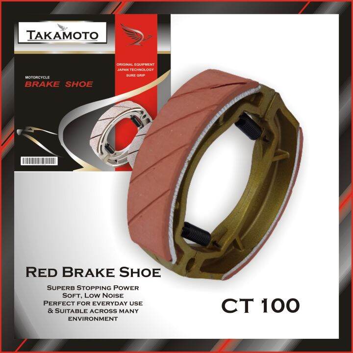 TAKAMOTO RUBBERIZED BRAKE SHOE FOR CT100 | Lazada PH