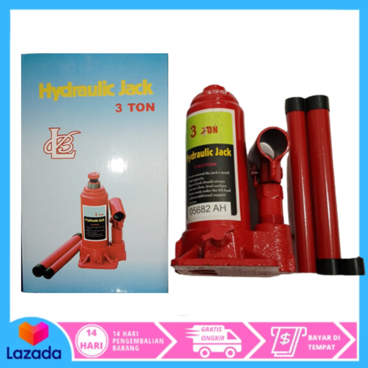 Universal Bottle Hydraulic Jack Dongkrak Mobil Hidrolik Botol 3 Ton 3T ...