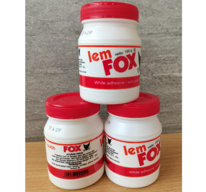3 PCS LEM FOX LEM PUTIH PVA 150 GRAM | Lazada Indonesia