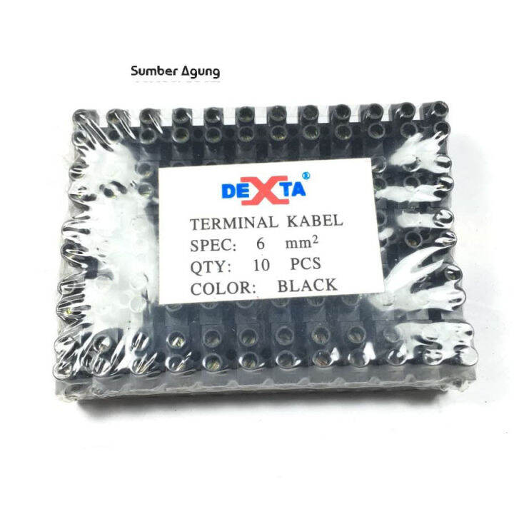 Terminal Kabel 6mm Hitam No 6 mm Per Strip Merk Dexta Berkualitas ...
