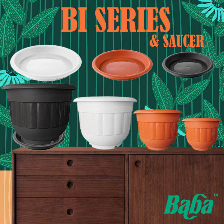 GHZ Baba Pot Saucer Plate Plastic Flower Pot BI Series Pasu Bunga ...