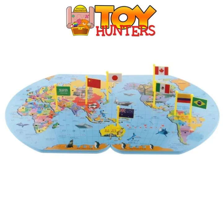 Toyhunters Map of The World | National Flag Location & Flag & Capital ...