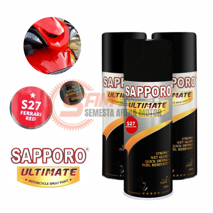 Pilox Sapporo Ultimate Ferrari Red S27 Cat Semprot Merah Pilok Metal ...