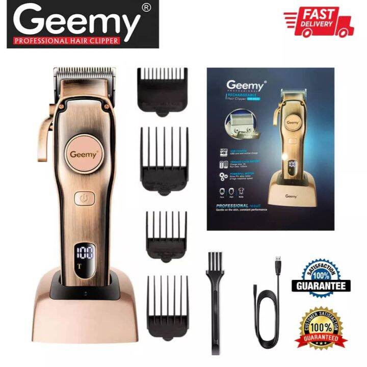 [Original] Professional Wireless GM-6626 Hair Trimmer 4 Comb Mesin Rambut Cukur Potong Gunting ...