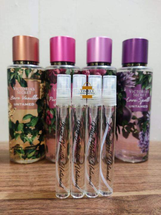 10ml Victoria's Secret Bare Vanilla/Pure Seduction/Velvet Petals/Love Spell Untamed Fragrance ...