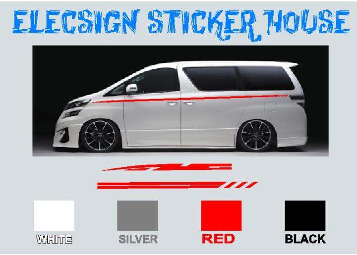 Toyota vellfire, toyota Alphard body sticker | Lazada