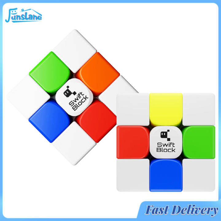 FunsLane Gan Swift Block 355s 3x3 Magnetic Magic Speed Cube Stickerless ...