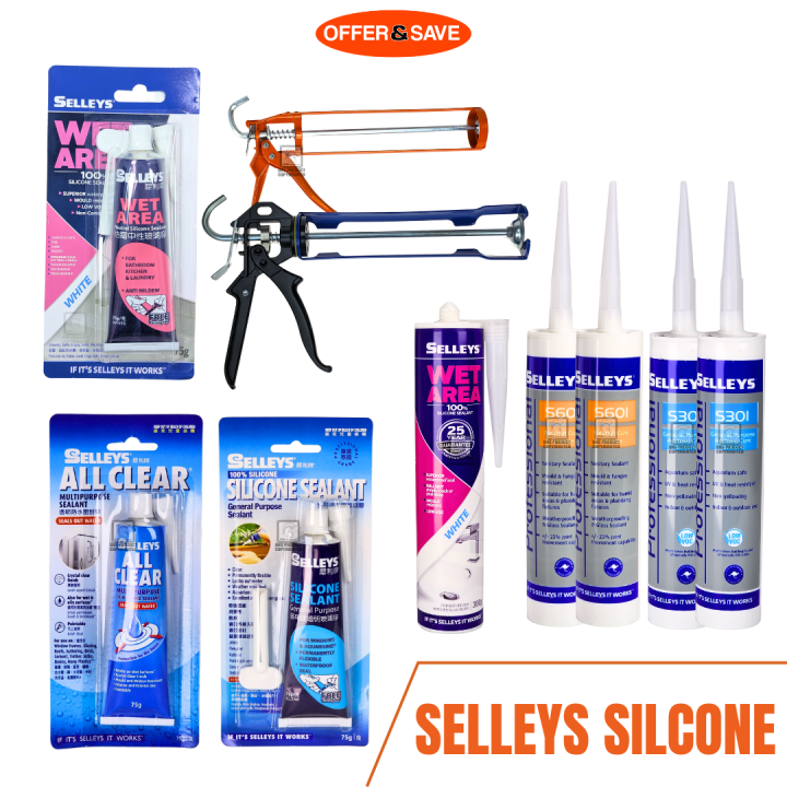 SELLEYS Silicone Sealant [Wet Area - Multipurpose - General Purpose ...