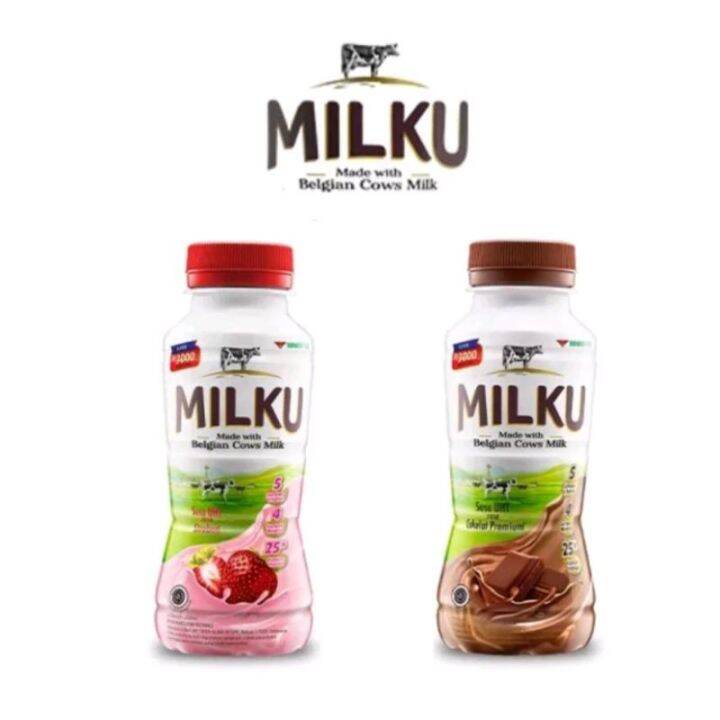 MILKU Susu UHT Susu Siap Minum Botol 200ML | Lazada Indonesia