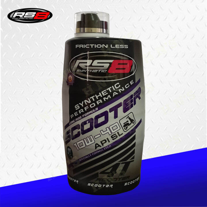 RS8 Scooter 10W-40 Eco Scooter Synthetic Motor Oil ( 1 Liter / 800 ml ...
