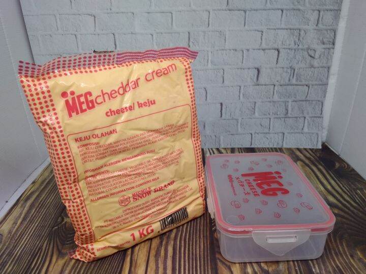 Meg Cheddar Cream Cheese 1kg (BONUS TOPLES) | Lazada Indonesia